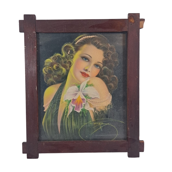 Vintage | Wall Decor | Vintage Billy Devorss Glamorous Wooden Framed ...